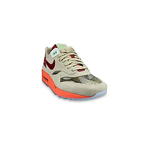 Nike Men's Air Max 1 Running Shoe, Net/Deep Red-orange Blaze, 8