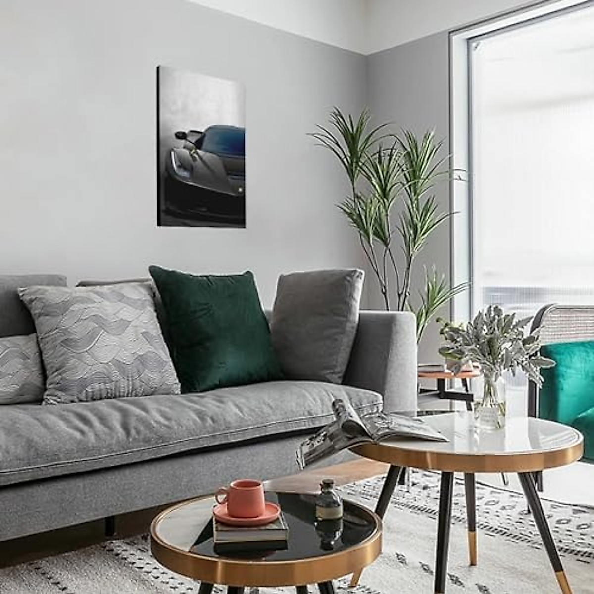 Car Poster Ferrari F40 Supercar Posters Racing Car Canvas Wall Art For Boy's Bedroom SuperCar Wall Decor Frame-style 24x36inch(60x90cm)