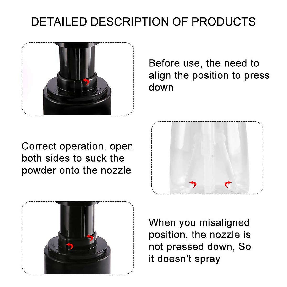 2 Pieces Barber Powder Spray Bottle, Empty Powder Travel Cosmetics Blower, Refillable Hair Fiber Applicator for Hair Salon, Home, Beauty (140ml+140ml)