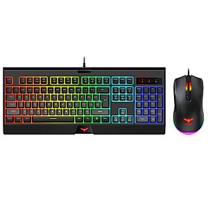 Havit RGB Wired Gaming Keyboard and Mouse Combo LED Backlit 104 Keys Ergonomic Gaming Keyboard with 4800 DPI & Programmable Gaming Mouse for Windows PC Computer Desktop Gamer