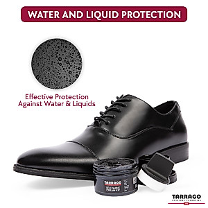 Tarrago Self Shine Shoe Polish with Applicator – Quick Shine Shoe Cream for Leather Boots and Shoes - 1.76 Fl. Oz – Black #18