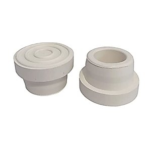 Set of Two White Ladder Bumpers for Swimming Pool Ladders