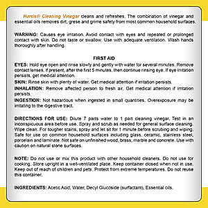 HARRIS Cleaning Vinegar All Purpose Household Surface Cleaner, 128oz (Orange)