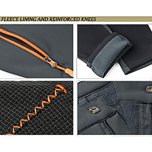 TACVASEN Men's Hiking Pants Waterproof Pants Ski Pants Snow Pants Snowboard Pants Cargo Pants Windproof Pants