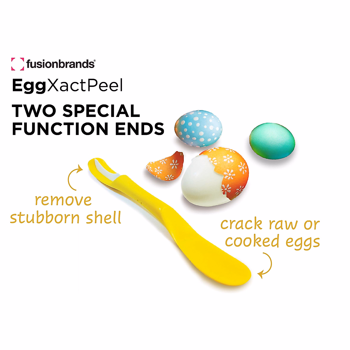 Fusionbrands Eggxactpeel Eggshell Peeler, One Size, Yellow