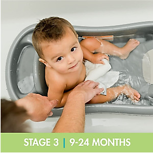 The First Years Renewed Baby Bath Tub - Newborn to Toddler 3-in-1 Baby Tub with Removable Sling - Made with 50% Recycled Material - 0 to 25 LBs