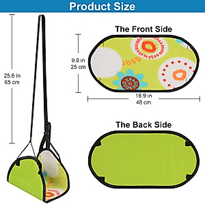 supregear Foot Hammock, 2-Pack Adjustable Airplane Footrest Portable Packable Relax Foot Hammock for Flight Train Bus Home Office Under Desk Travel Accessory for Reduce Swelling and Soreness, Green