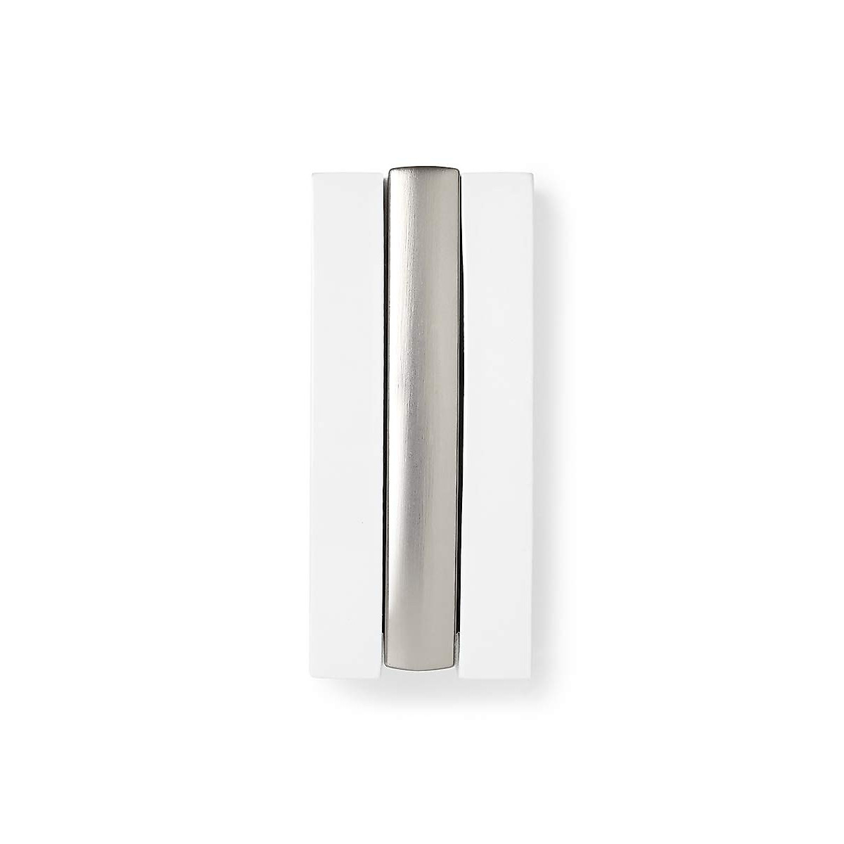 Umbra Valet Wall Mounted Floating Rack – Modern, Sleek, Space-Saving Hanger with Retractable Hang Coats, Scarves, Purses and More, 1 Hook, White/Nickel