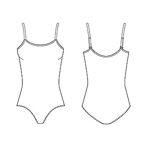 Bloch Dance Women's Yashina Adjustable Strap Camisole Leotard, Black, Large