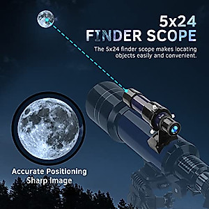 Telescopes for Adults Astronomy,70mm HD Aperture 400mm AZ Mount Telescopes for Astronomy Beginners & Kid with Carry Bag Tripod Phone Adapter, Portable Telescope to Observe Moon Star Stargazing Travel