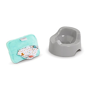 Corolle Potty and Wipe Baby Doll Accessory Set - for 12" Baby Dolls