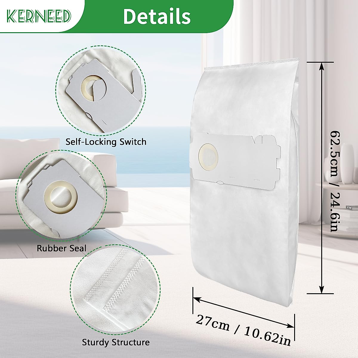 9 Pack 204308 CT Mini/Midi -2/5 Filter Bags Compatible with fes-tool CT MINI, CT MINI I, CT MIDI and CT MIDI I manufactured from 2019 onwards, CTC MINI/MIDI and CT 15