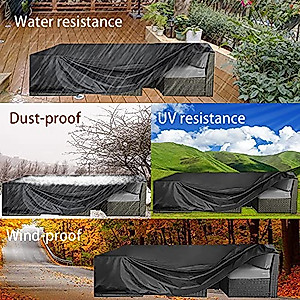 Patio Furniture Set Cover Outdoor Sectional Sofa Set Covers Waterproof Outdoor Dining Table Chair Cover 128 Inch