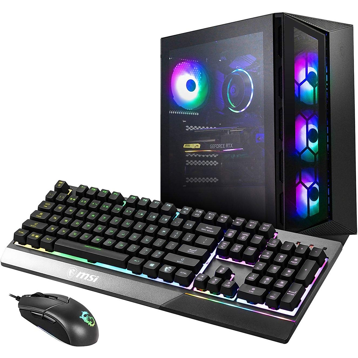 Aegis RS Gaming Desktop Gamer Tower PC, GeForce RTX 3080 Graphics, 8-Core i9 i9-11900KF Up to 5.2 GHz (64GB DDR4 RAM | 4TB SATA SSD | 2TB HDD) Liquid Cooling 750W PSU VR Ready WiFi 6 RGB Lighting W10P