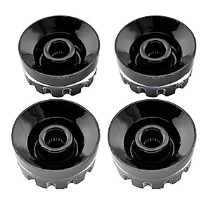 Musiclily Pro Inch Imperial LP Guitar Knurled Speed Knobs 24 Fine Splines Control Knobs for CTS Pots/USA Les Paul Style Electric Guitar, Black (Set of 4)