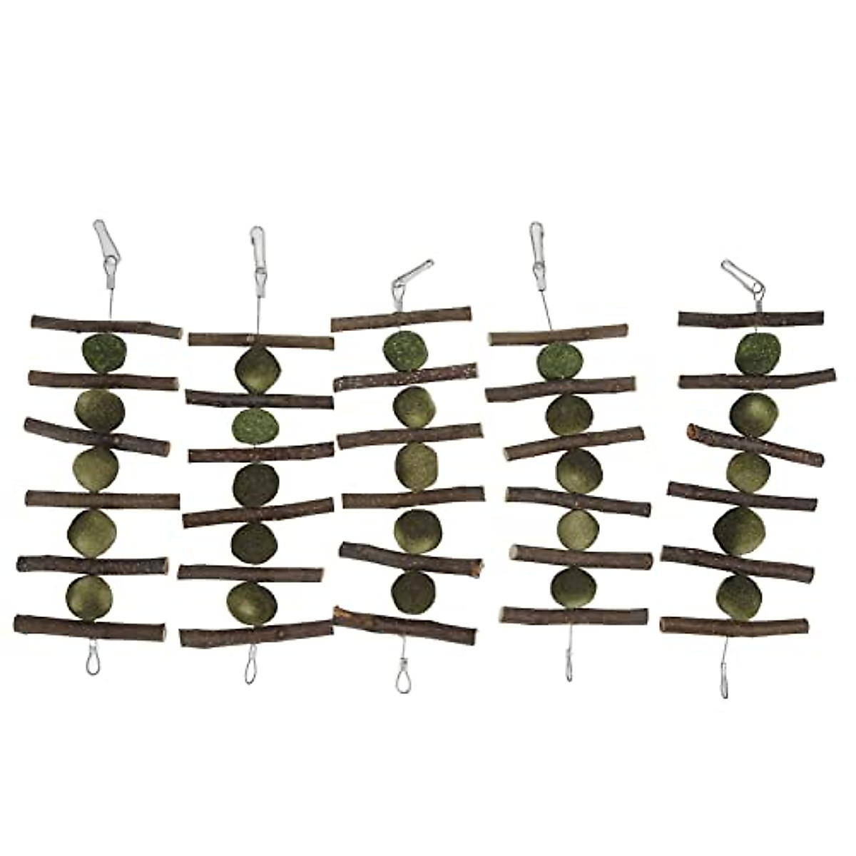 Bunny Chew Toys, Attractive Improve Appetite Healthy Hanging Wood Grass Ball String for Rabbits