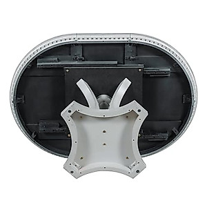 UBGO 5-Piece, Kitchen Room Sets with Wooden Round Extendable Table and 4 Upholstered Dining Chairs-Antique Gray