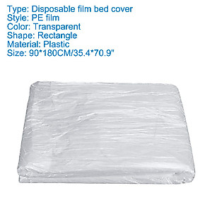 100 Pcs Disposable Bedspread Cover SPA Massage Treatment Table Sheets Transparent Beauty Bed Waterproof Film Couch