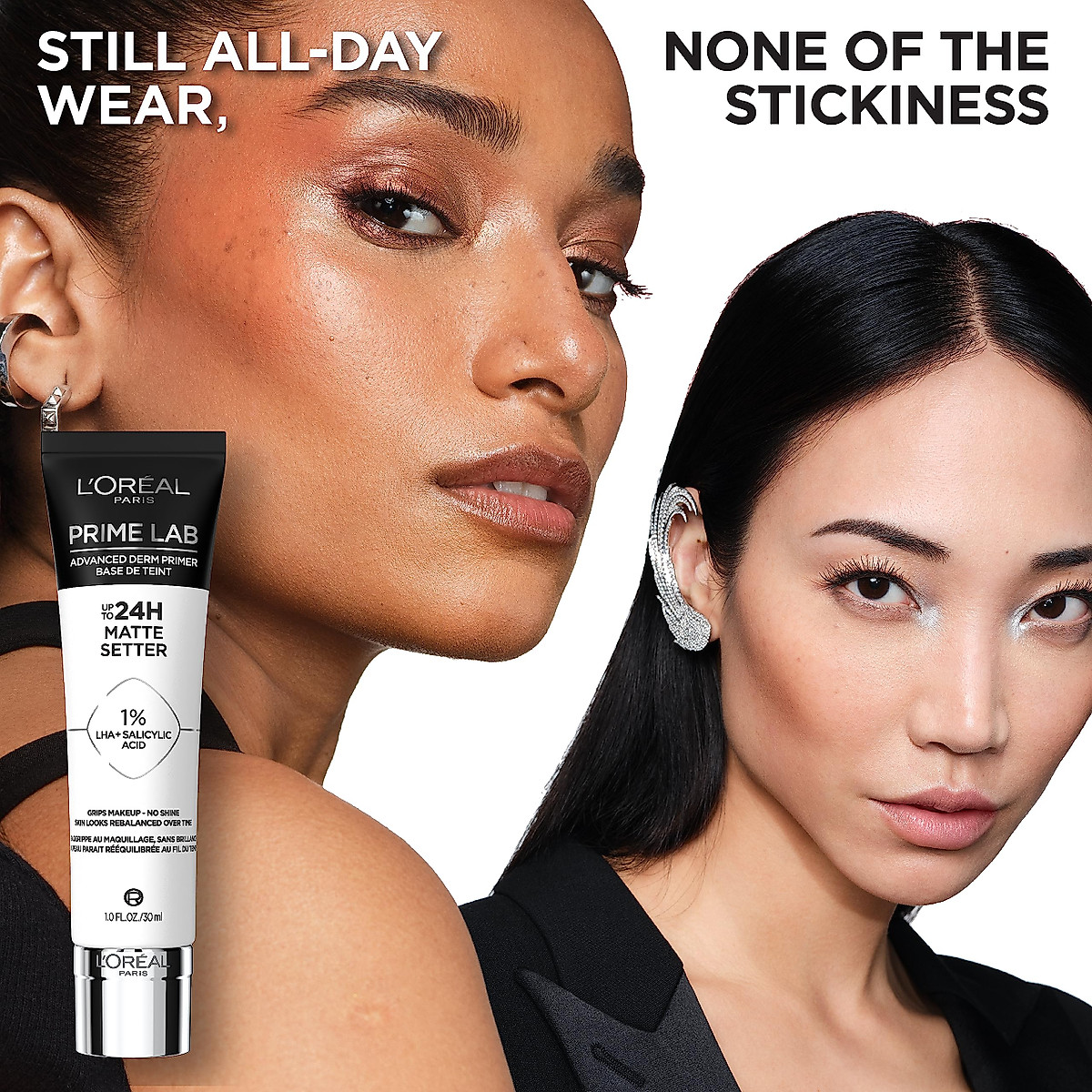 L'Oreal Paris Prime Lab Up to 24H Matte Setter Face Primer Infused with Salicylic Acid to Grip and Extend Makeup with a No Shine Finish, 1.01 Fl Oz