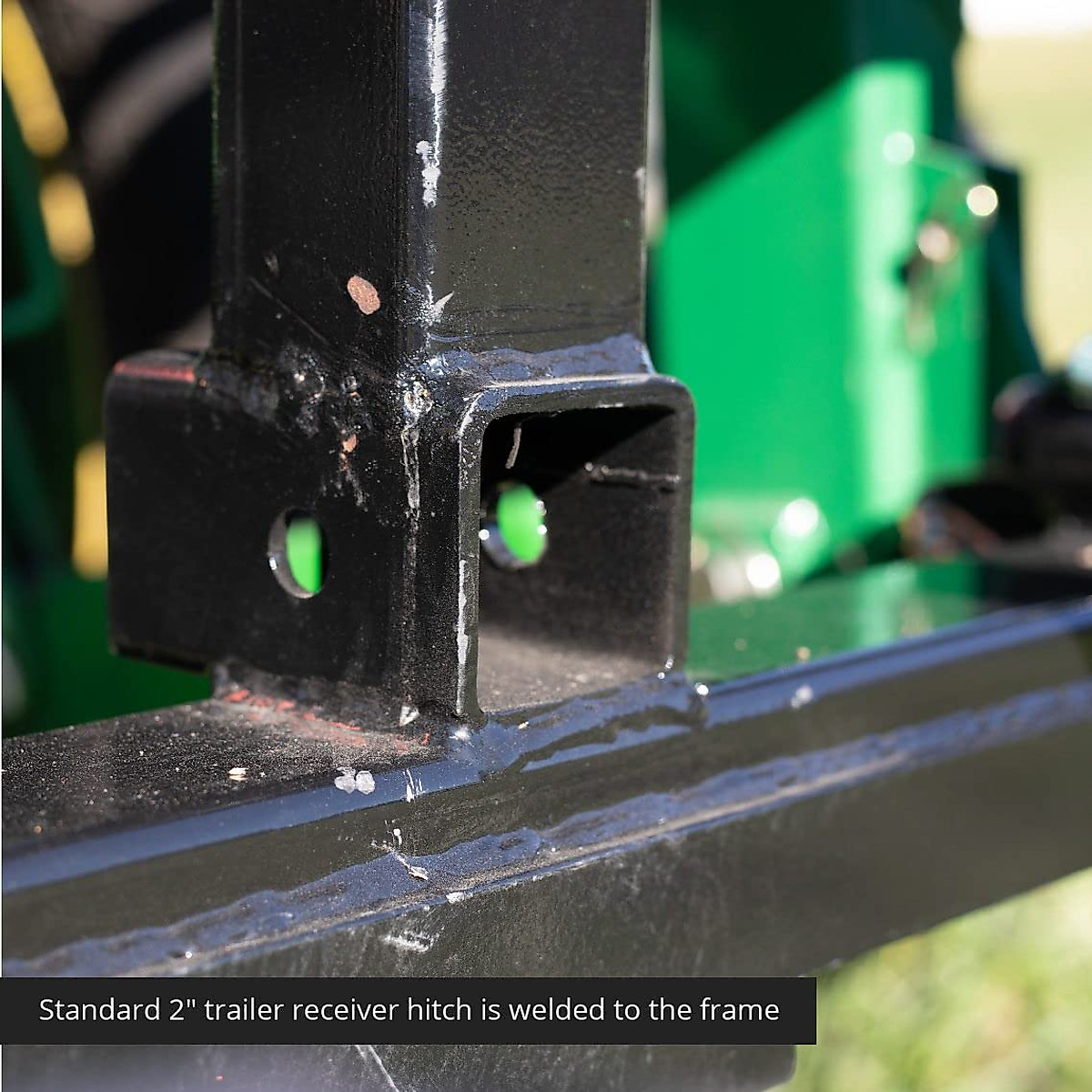 Titan Attachments Pallet Fork Frame Attachment, Fits Cat I & II Tractors, Rated 4,000 LB, Rack, Receiver Hitch, Spear Sleeves