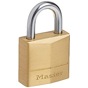 Master Lock Padlock, Solid Brass Lock, 3/4 in. Wide, 120Q (Pack of 4-Keyed Alike)