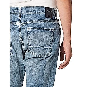 Nautica Men's Size Big and Tall Relaxed Fit Jean, Light Tidewater Wash, 48W x 30L