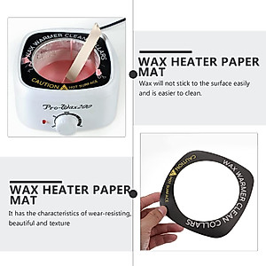 Wax Warmer Clean Collars Waxing Protection Rings 50Pcs Replacement Black Collars Ring for Universal Wax Machine Accessories Square