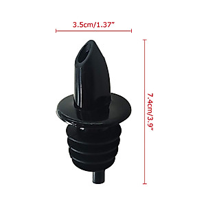 TADAE 20 Pack Liquor Bottle Pourers, Black