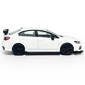 2016 Impreza WRX STI S207 Model Car 1/64 Scale Diecast Toy Cars Racing Sports Sedan Metal Alloy Friction Powered Children’s Die-cast Vehicles, Collection for Men Toys for Boys Kids Gifts, White