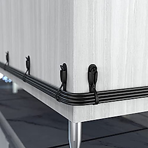 5 Pack Cord Organizer for Kitchen Appliances, Wire Tiday Wrapper Around for Cable Management, Appliance Cord Wrap for Stand Mixers Coffee Maker Pressure Cooker Blender and Fryer, Computer (Black)