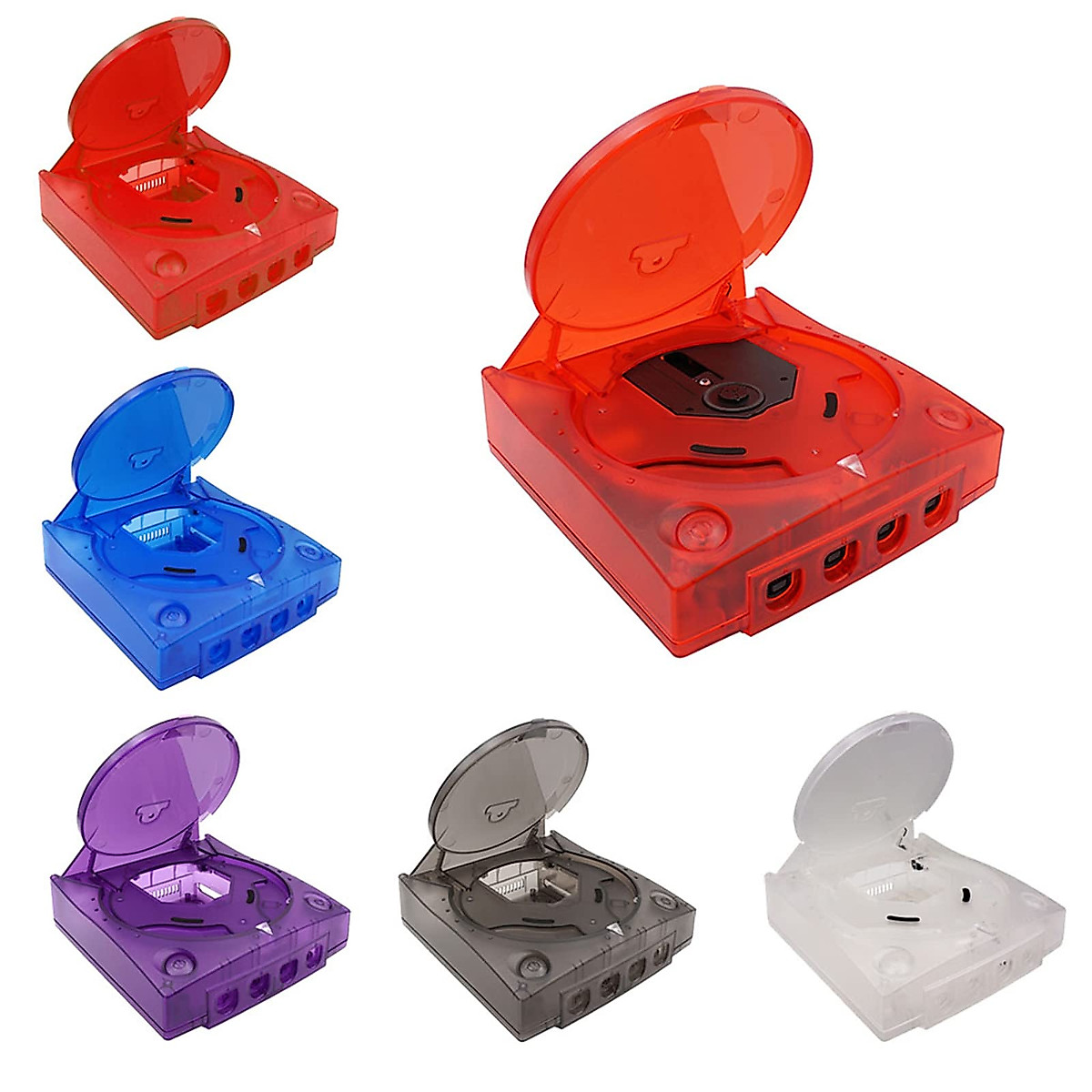 Kingjinglo Plastic Housing Shell Replacement Translucent Case for SEGA Dreamcast DC Console Game Console Box for SEGA Dreamcast DC, Black