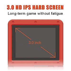ZOSTER Powkiddy V90 Handheld Game Console Portable Retro Built in 6,000 Games 64G 3.0 Inches IPS Screen Open Source System Arcade Game Console Toy Gift for Kids Adults