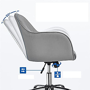 KXDTZ Ergonomic Office Chair Desk Office Chair for Home Office, Light Gray Conference Chairs (Color : E, Size : As Shown)