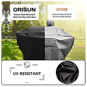 Grisun Upgraded Grill Cover for Camp Chef SmokePro, DLX, Woodwind 24" Pellet Grills, Full Length Pellet Grill Cover, 600D Waterproof UV-Resistant Fabric, All Weather Protection