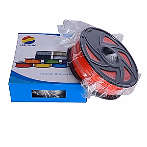 LEE FUNG ABS 3D Printer Filament 1.75mm,1kg (2.2lbs) Spool, Dimensional Accuracy +/- 0.05 mm Red
