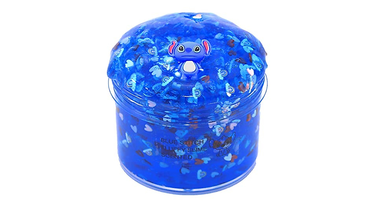 HFCHUPIN Blue Crunchy Crystal Slime - Super Soft Kids Toy