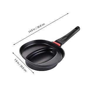 MAGICLULU 1pc Omurice Pot Outdoor Cooking Pan Iron Egg Nonstick Egg Pan Skillet Pan Pancake Molds Toaster Oven Pan Japanese Omelette Pan Maker Pans Multifunctional Pot Sandwich Resin Handle