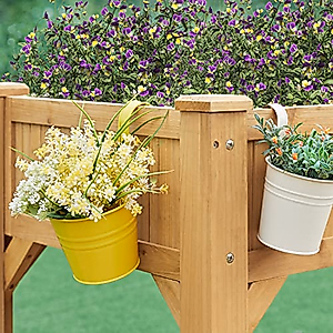 Yaheetech Raised Garden Bed 8 Pocket Herb Garden Planter Vegetable Standing Planters Boxes with Grow Grid Outdoor 36x25x37 Inch