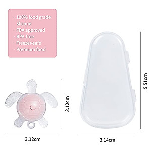 ODDAVA Baby Teething Toys, Silicone Baby Teether Bpa Free,Soothe Babies Sore Gums,Baby Chew Toys with Storage Case,Starfish Rattle Toys for 6 Month Boys and Girl (Pink)