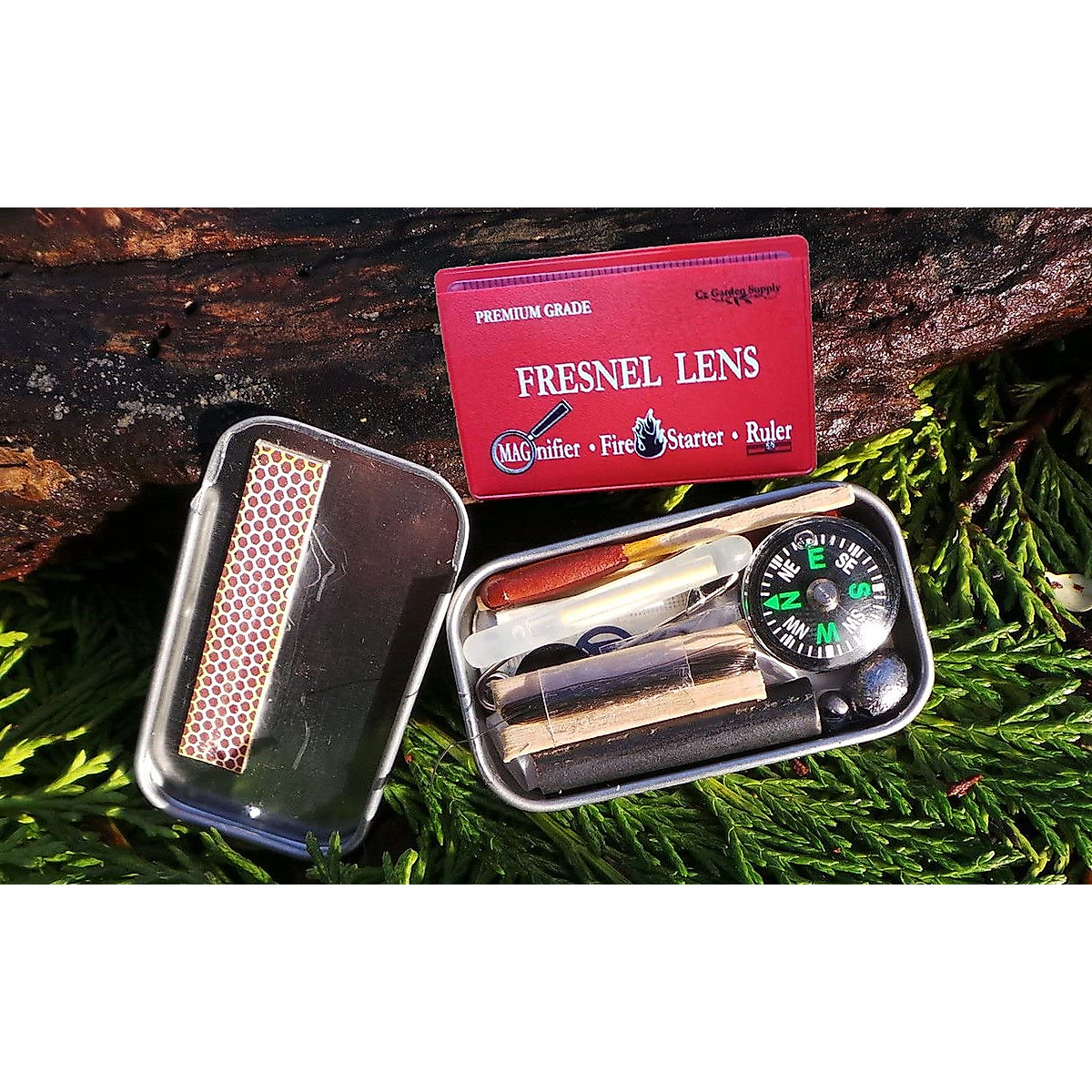 Fresnel Lens 4X Magnifier Pocket Wallet Credit Card Size • Ruler - Unbreakable Plastic for Home Office Classroom & Outdoor EDC Survival Kit Bushcraft (10 Pack Ruler/Magnifier - Red)