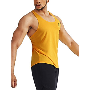NELEUS Men's Workout Running Tank Top Sleeveless Gym Athletic Shirts Pack of 3,5080,Blue/Red/Yellow,S