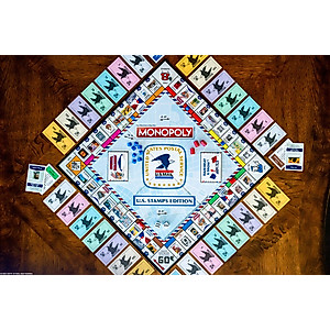 Monopoly: U.S. Stamps Edition | Buy, Sell, Trade Iconic & Collectible USPS Stamps | Classic Monopoly Game | Officially-Licensed United States Postal Service Merchandise