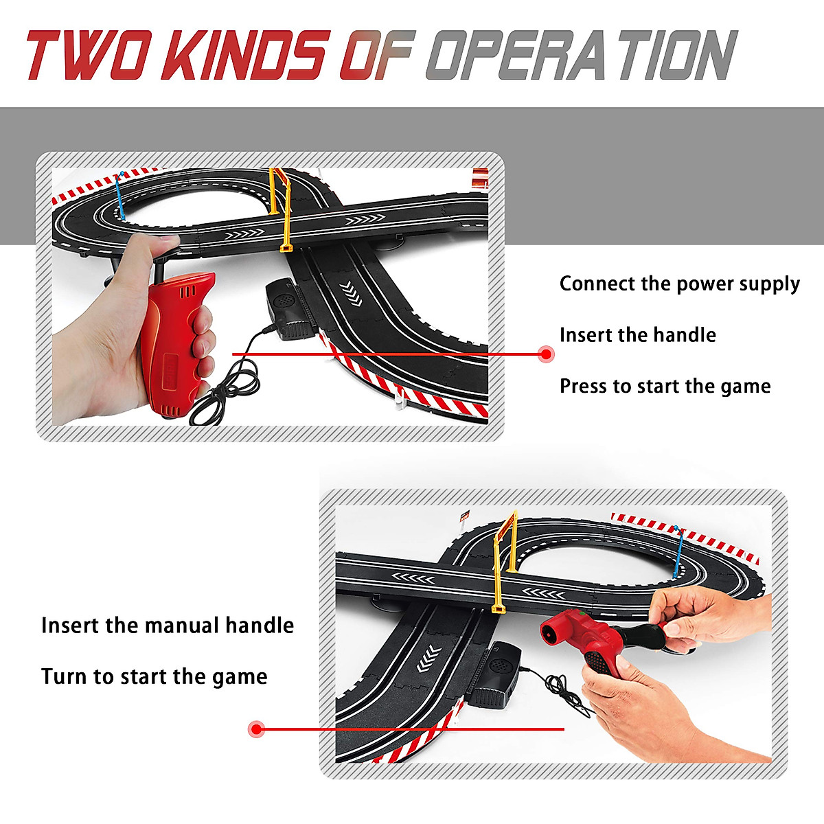 Kids Toy-Electric Powered Slot Car Race Track Set Boys Toys for 6 7 8-12 Years Old Boy Girl Best Gifts