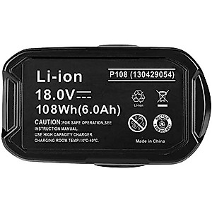 Powilling 6000mAh Ryobi 18V Lithium Battery Replacement for Ryobi 18-Volt 18L50 ONE+ P104 P105 P102 P103 P107 P108 P109 Tool