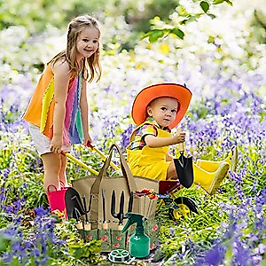 17 Pieces Garden Tools Set, Heavy Duty Gardening Hand Tool Kits with Sturdy Fabric Storage Bag, Gardening Set Planting Weeding Trimming Loosening Transplanting, Gardening Gifts for Women