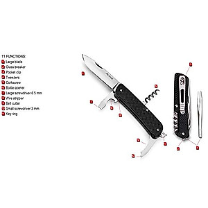 RUIKE Multifunctional Knive, Black, G10 (M21-B)