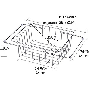 Plate Rack Draining Dish Rack Dish Drying Rack with Stainless Steel Utensil Holder Cutlery Rack, Over Sink or in Sink Dish Drainer Pan Plate Holder