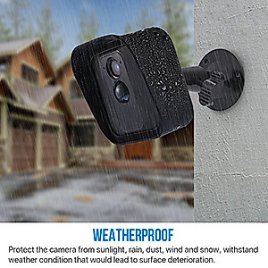 Frienda Blink XT Camera Wall Mount Bracket, Weather Proof 360 Degree Protective Adjustable Mount Bracket and Silicone Skin Cover for Blink XT Indoor/Outdoor Security Camera (1, Black)