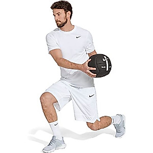 Nike Kids' Everyday Cotton Cushioned Crew Socks (6 Pair), White/Black, Small