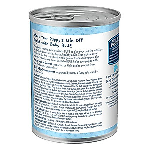 Blue Buffalo Baby BLUE Healthy Growth Formula Natural Puppy Wet Dog Food, Chicken and Vegetable Recipe 12.5-oz Cans (Pack of 12)